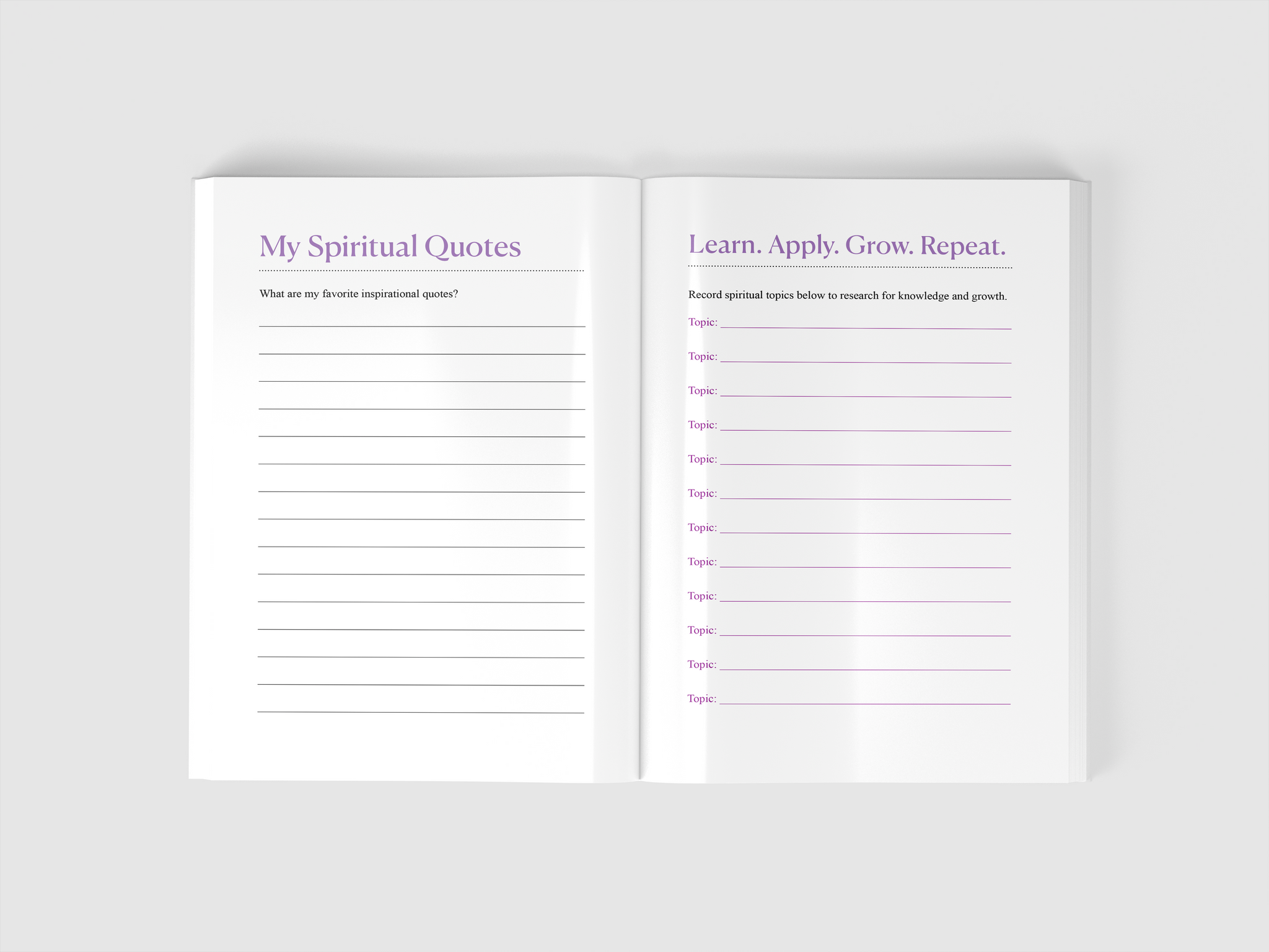 My Spiritual Journey Guided Journal – Cherish The Times